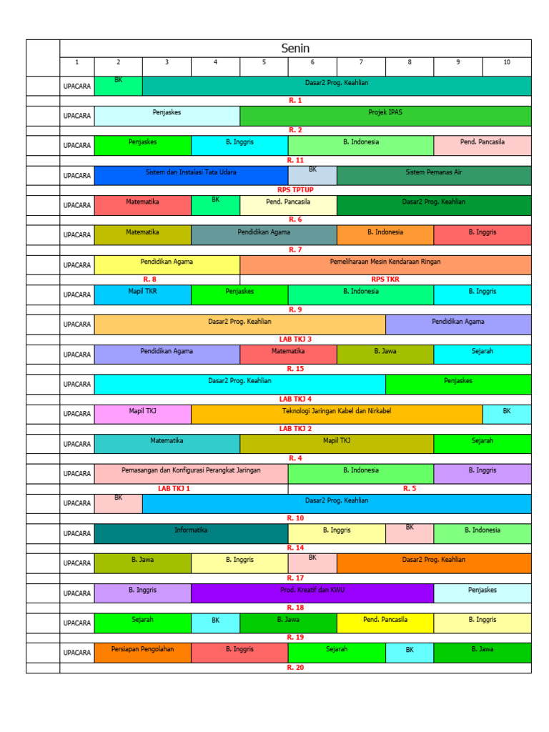 Jadwal Ruang Mei 2025 | PDF
