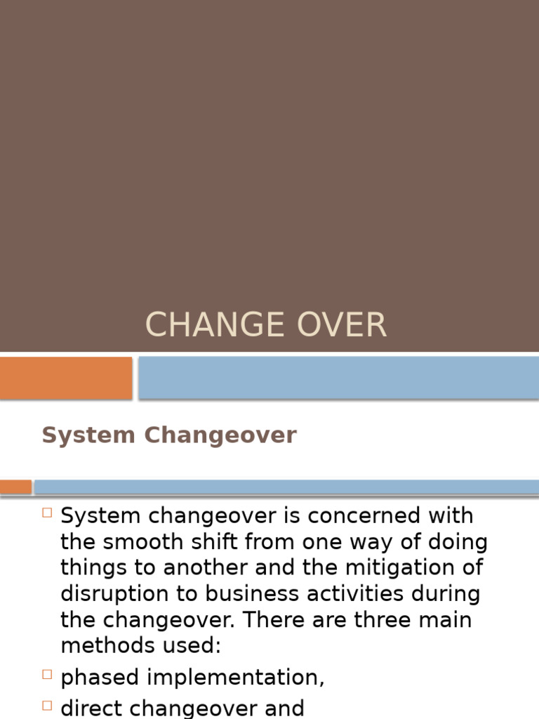 24 Change Over | PDF