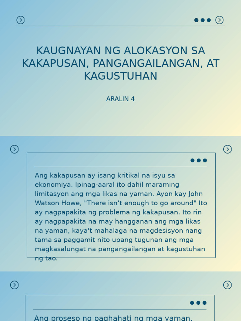 9 Archi Aralin 4 Ekonomiks 2 | PDF