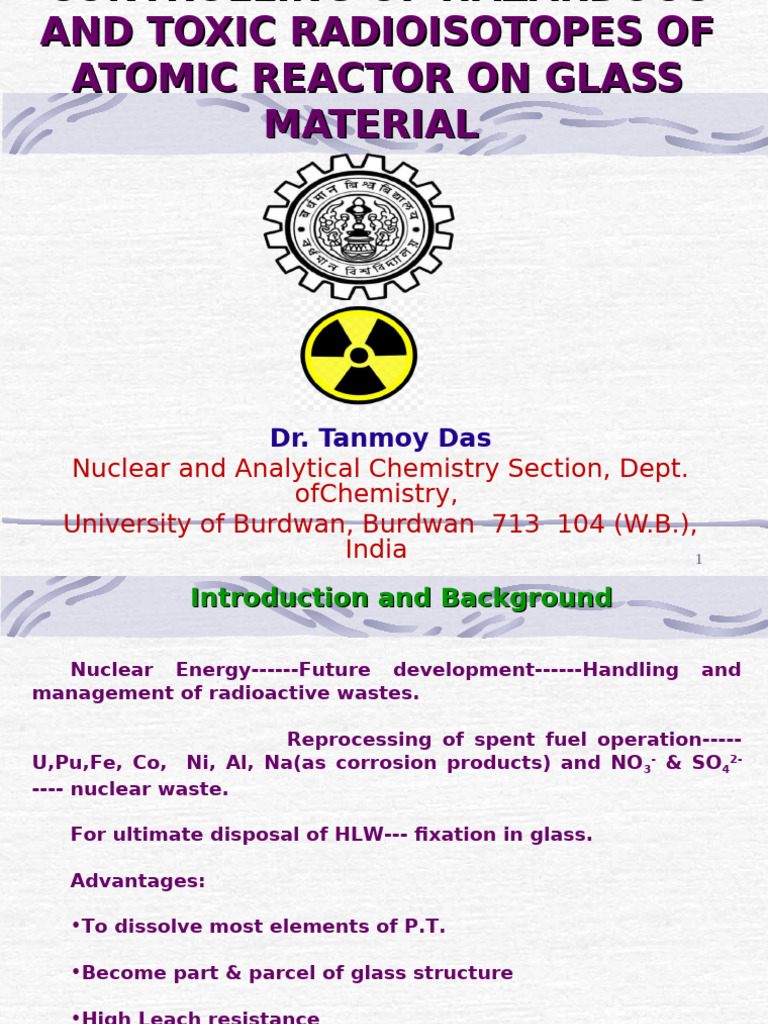 Nuclear Waste Glass-1 | PDF | Radioactive Waste | Spent Nuclear Fuel