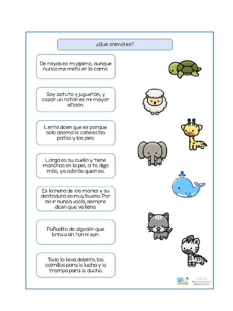 Descripcion de Animales | PDF