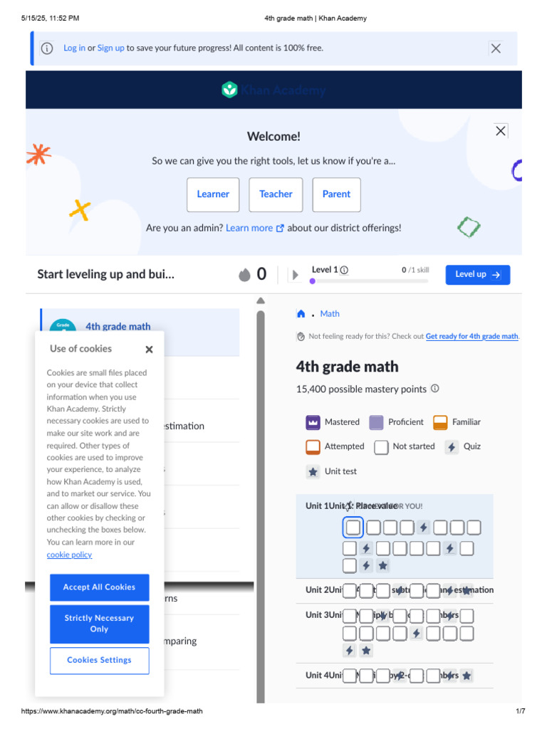 4th Grade Math - Khan Academy | PDF | Numbers | Mathematics