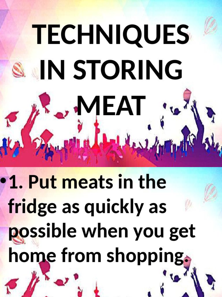 Techniques in Storing Meat | PDF