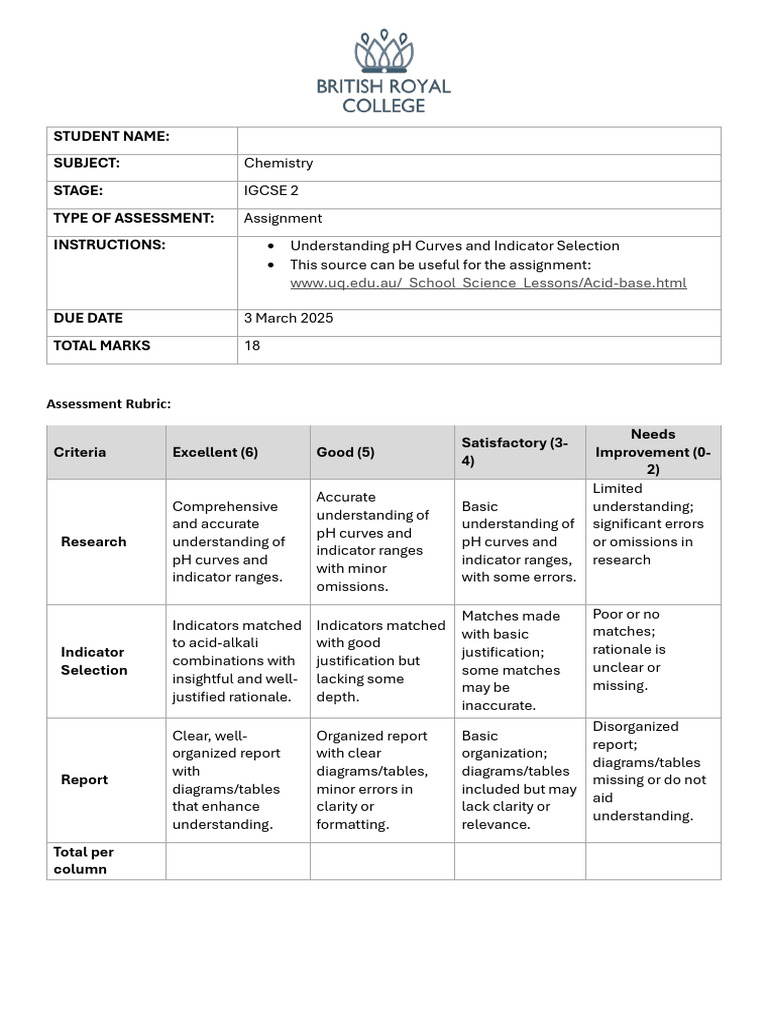 Assignment-Term1-IG2-Chemistry | PDF | Titration | Chemistry