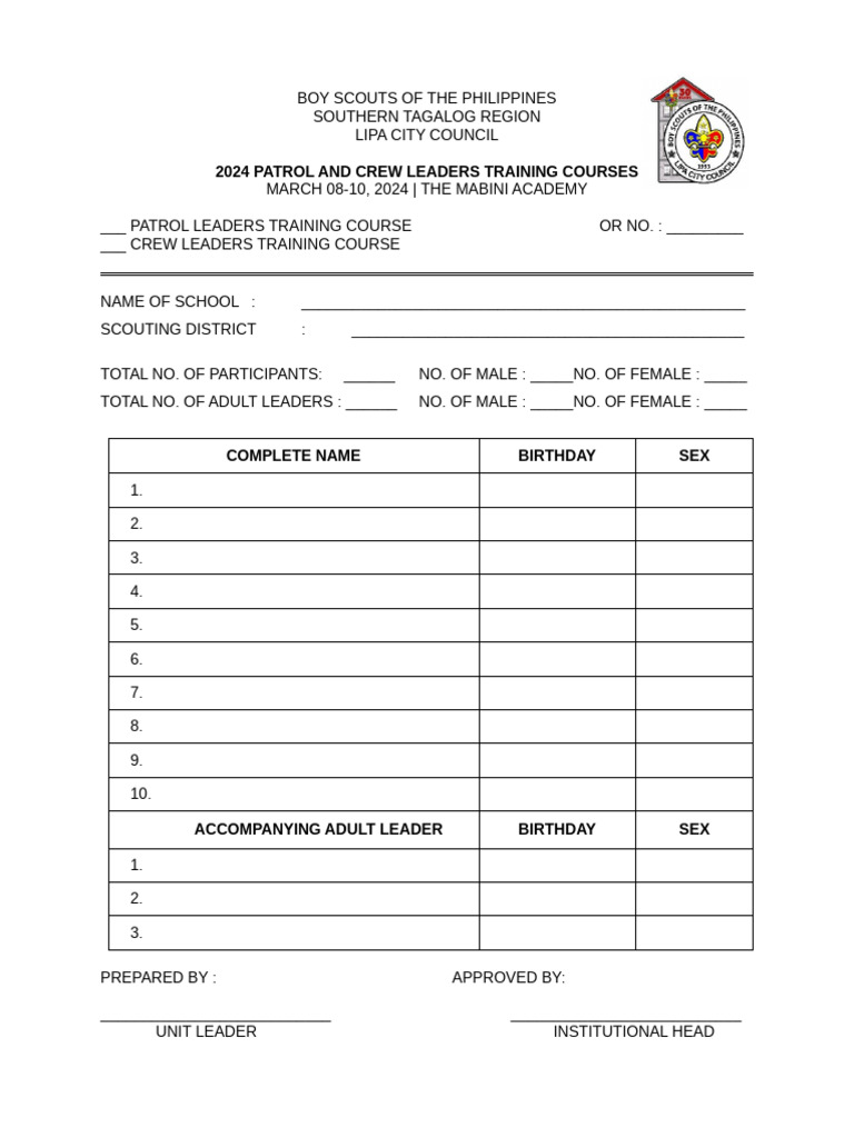 ROSTER OF PARTICIPANTS | PDF