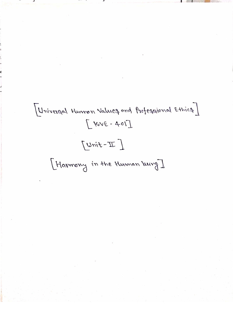 Uhvpe Unit 2 Notes | PDF