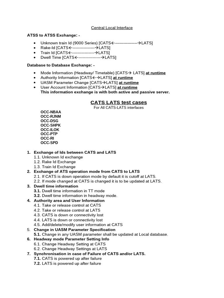 Central Local Interface | PDF