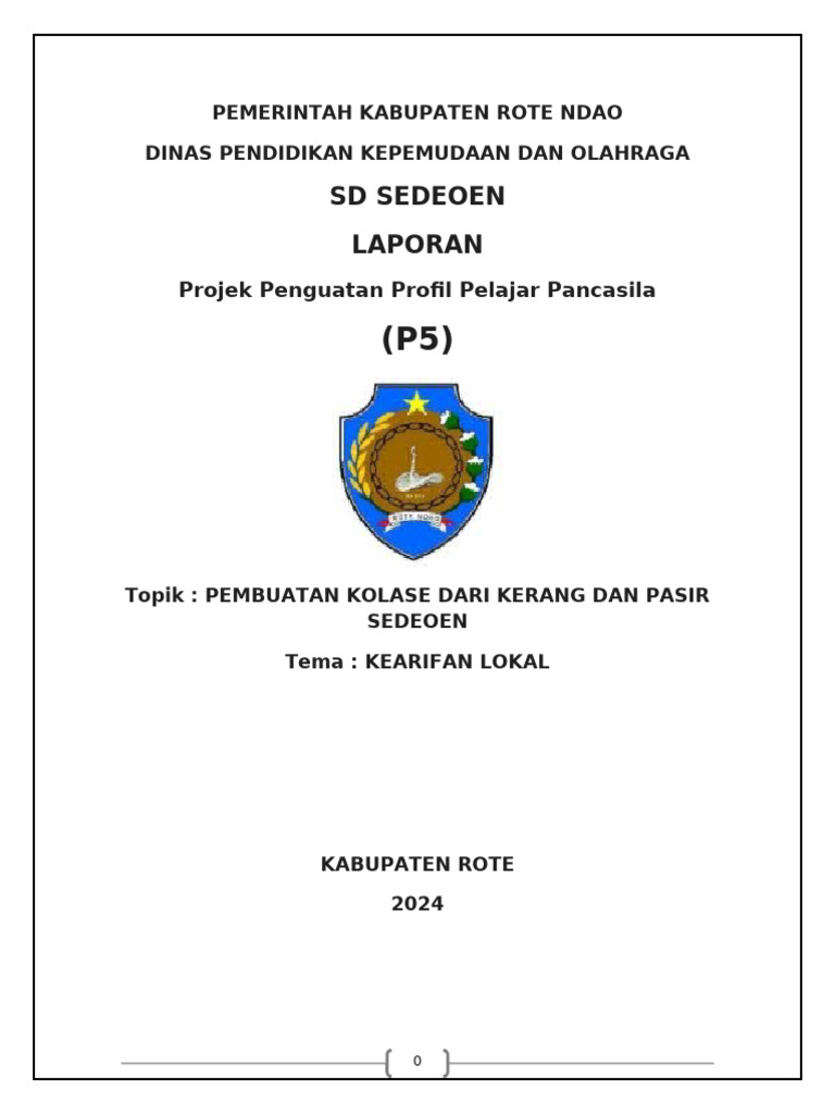 LAPORAN GURU KELAS PROJEK P5 OKE - FASE A (Kelas 2) UPTD SDI Sedeoen | PDF