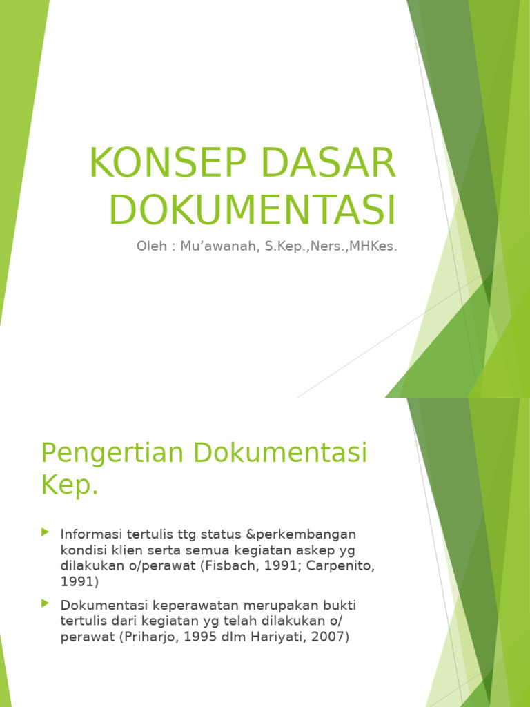 KONSEP DASAR DOKUMENTASI | PDF