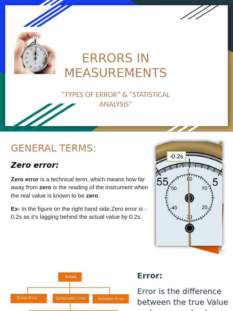 Errors and Statistical Analysis | PDF | Standard Deviation | Observational Error