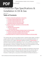 Drilling and Setting Procedure of Conductor Pipes | PDF | Casing ...