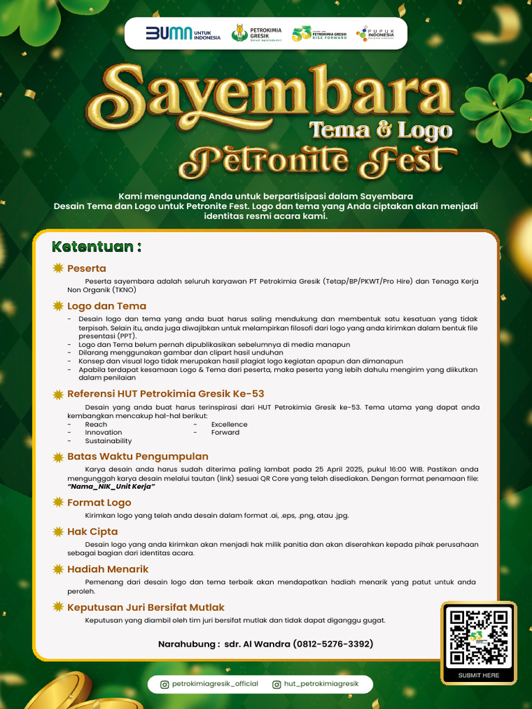 Poster Sayembara Logo Dan Tema Petronite Fest | PDF