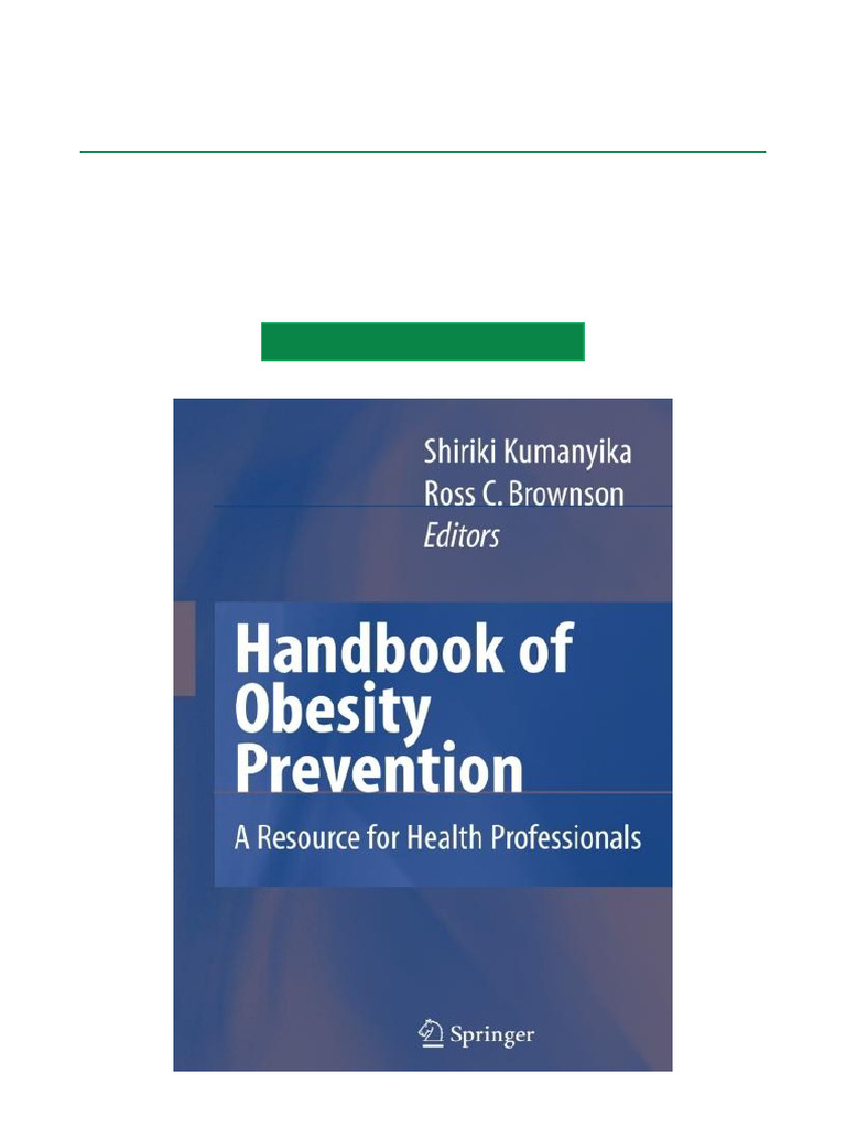 Exclusive Own Handbook of Obesity Prevention A Resource For Health ...