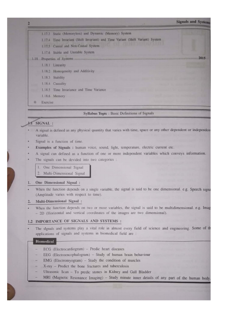 Signals and System | PDF