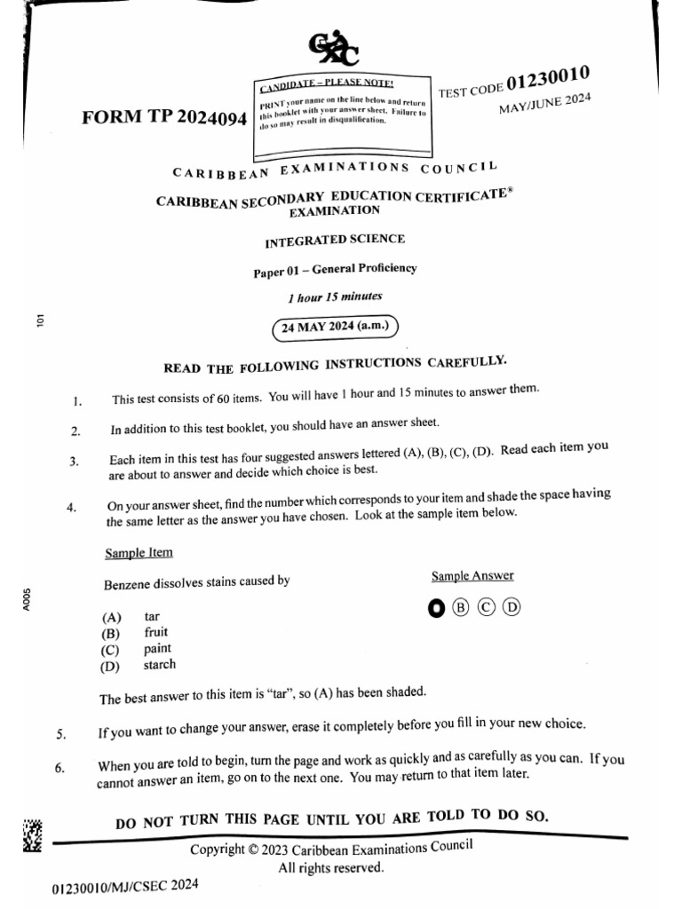 Csec Integrated Science | PDF
