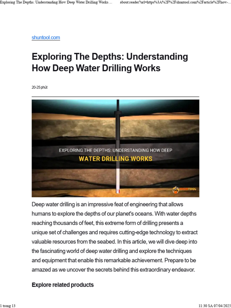 W-Exploring The Depths - Understanding How Deep Water Drilling Works ...