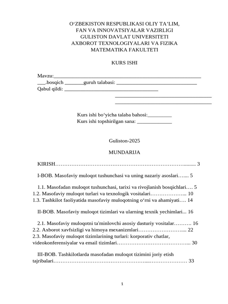 Kurs Ishi Suhrob Standart | PDF