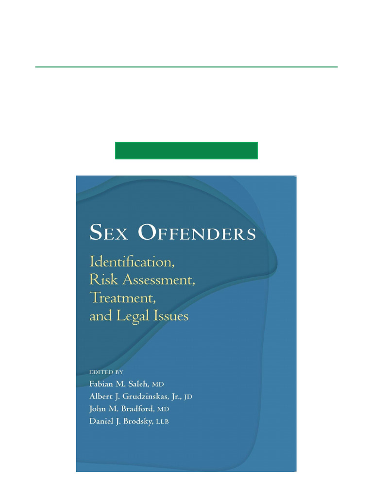 Uncover Sex Offenders Identification, Risk Assessment, Treatment, and ...