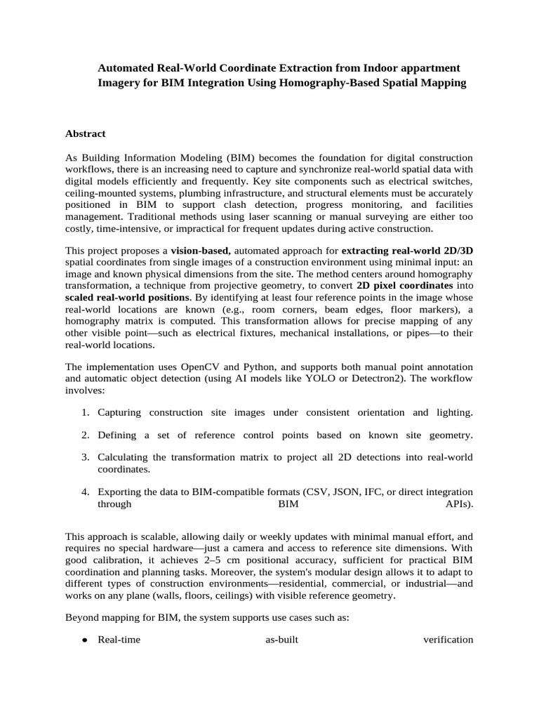 Automated Real-World Coordinate Extraction From Construction | PDF