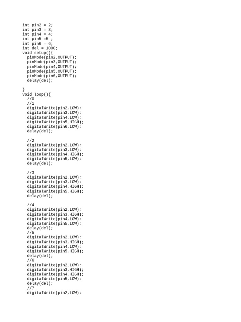 Imrpoved Program For Binary Counter In Arduino Pdf Computer Programming Software Engineering