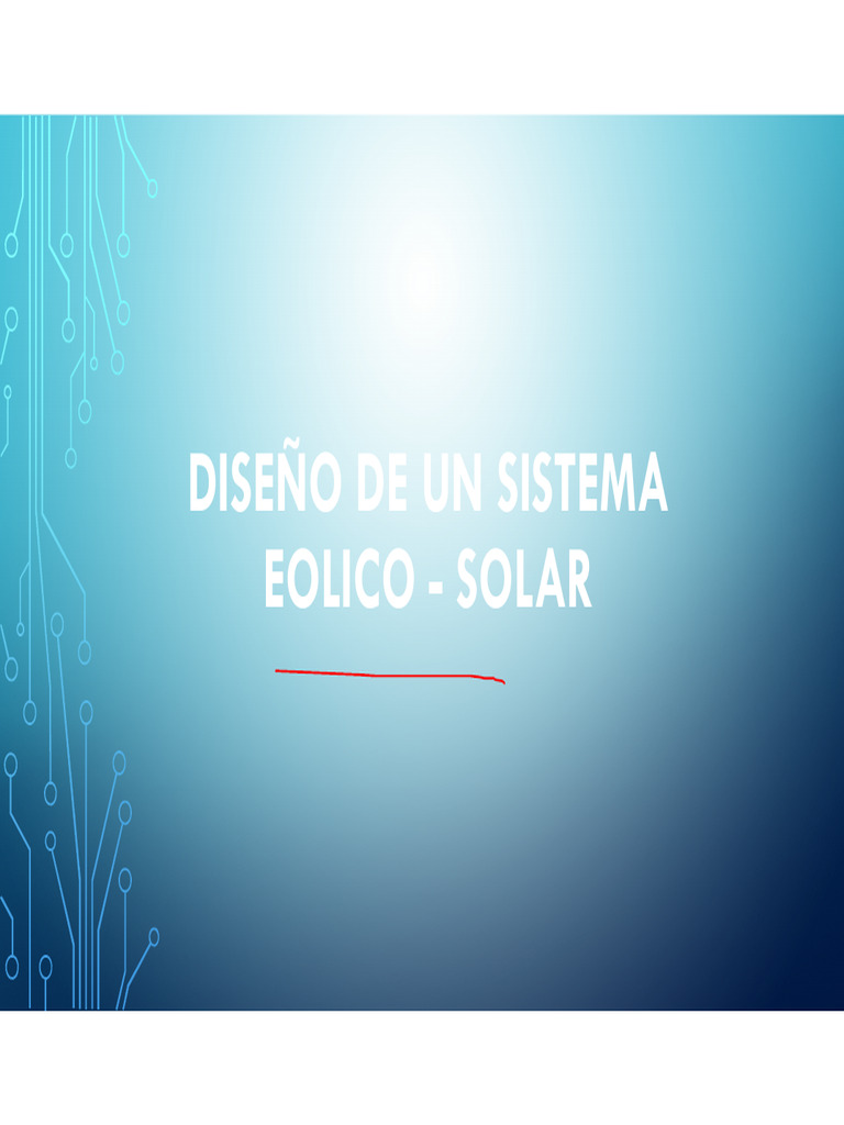 Diseño de Sistem Eolico solar | PDF