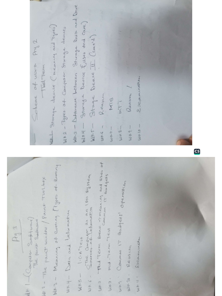 ICT Scheme For 3rd Term | PDF