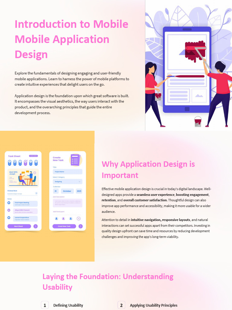 1 Introduction To Mobile Application Design | PDF | Usability | Mobile App