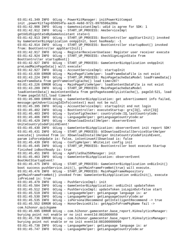 GameCenter Startup Log Analysis | PDF | Computer Science | Application ...