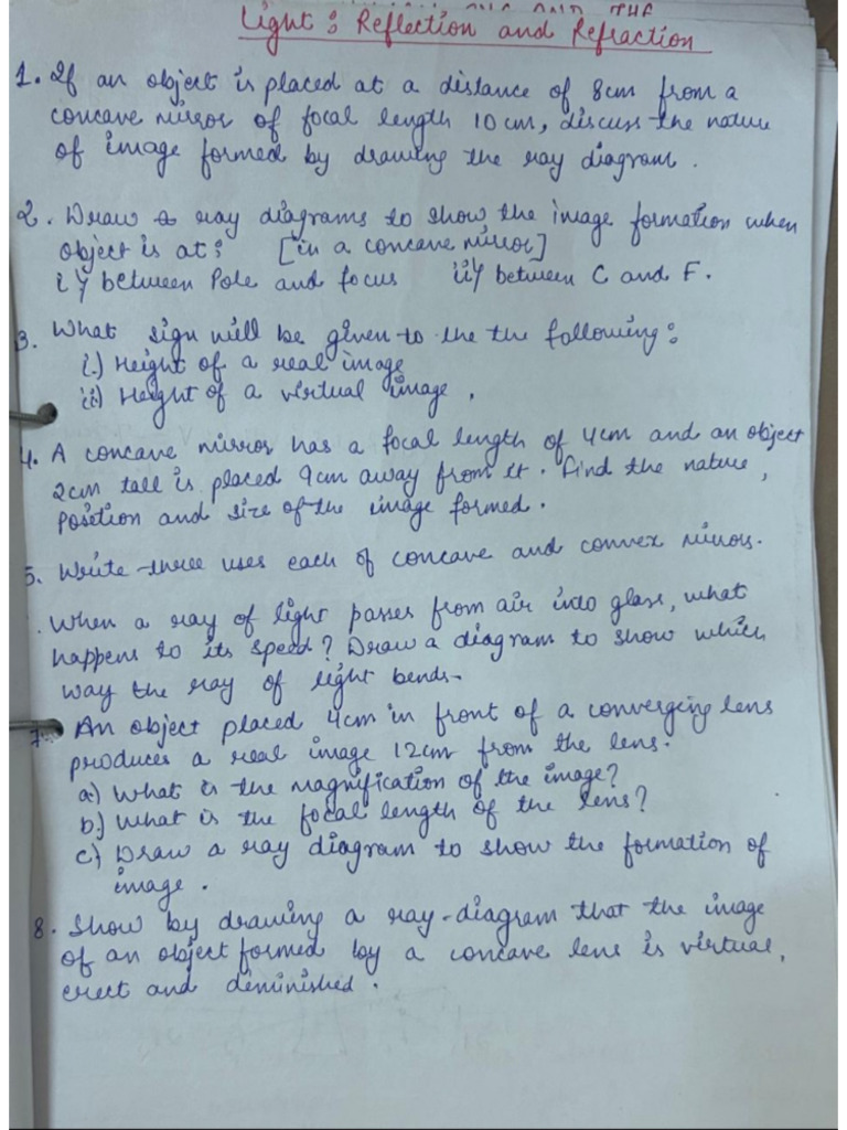 Light CBQ With Answers | PDF