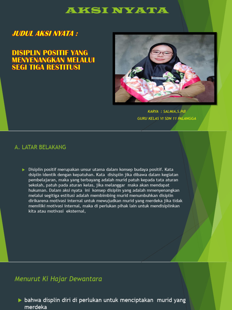 Aksi Nyata Disipli Positif Melalui Segi Tiga Restitusi | PDF