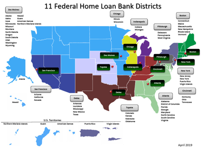 FHLB - Map With Territories | PDF | Territories Of The United States ...