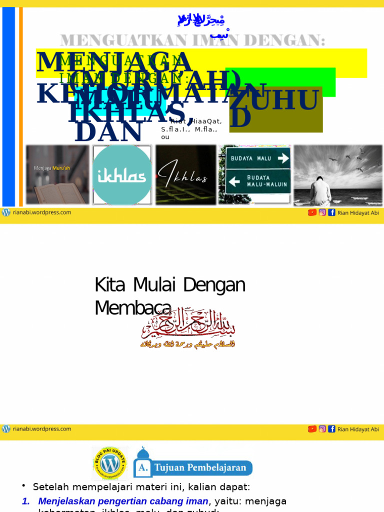 Bab 7 Muruah Ikhlas Malu Dan Zuhud | PDF