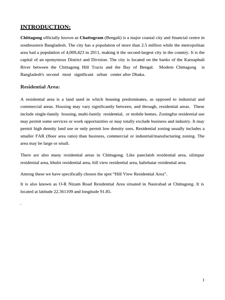 Introduction 1 | PDF | Area | Zoning