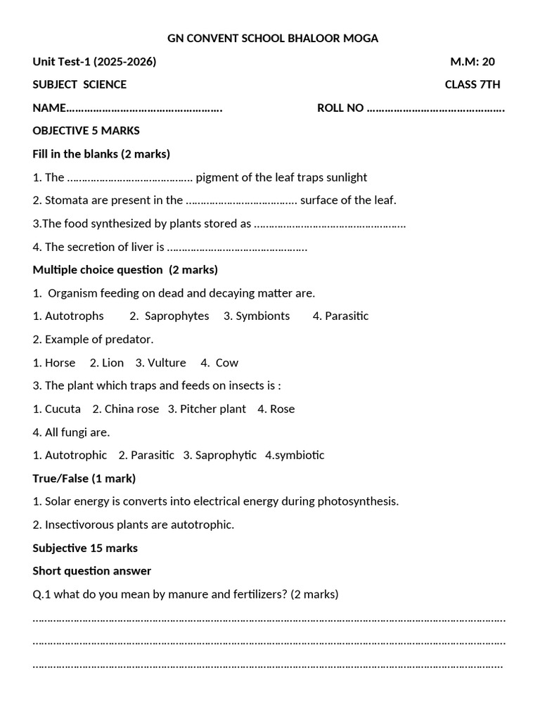 7th Unit | PDF