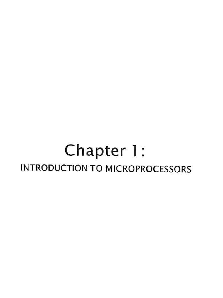 1 Microprocessor Basics | PDF
