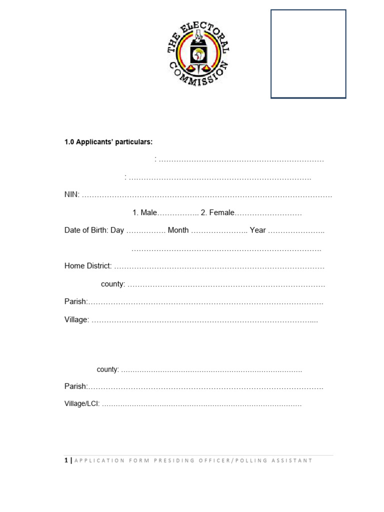 Application for Polling Assistant Role | PDF | Elections | Government