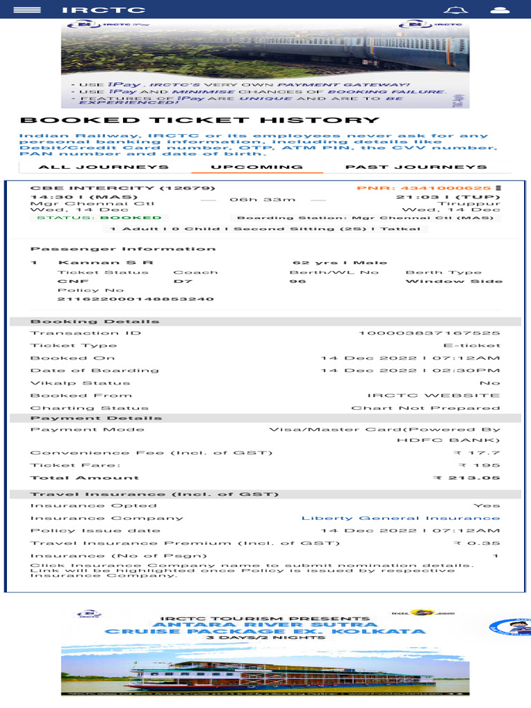 IRCTC Next Generation Eticketing System | PDF