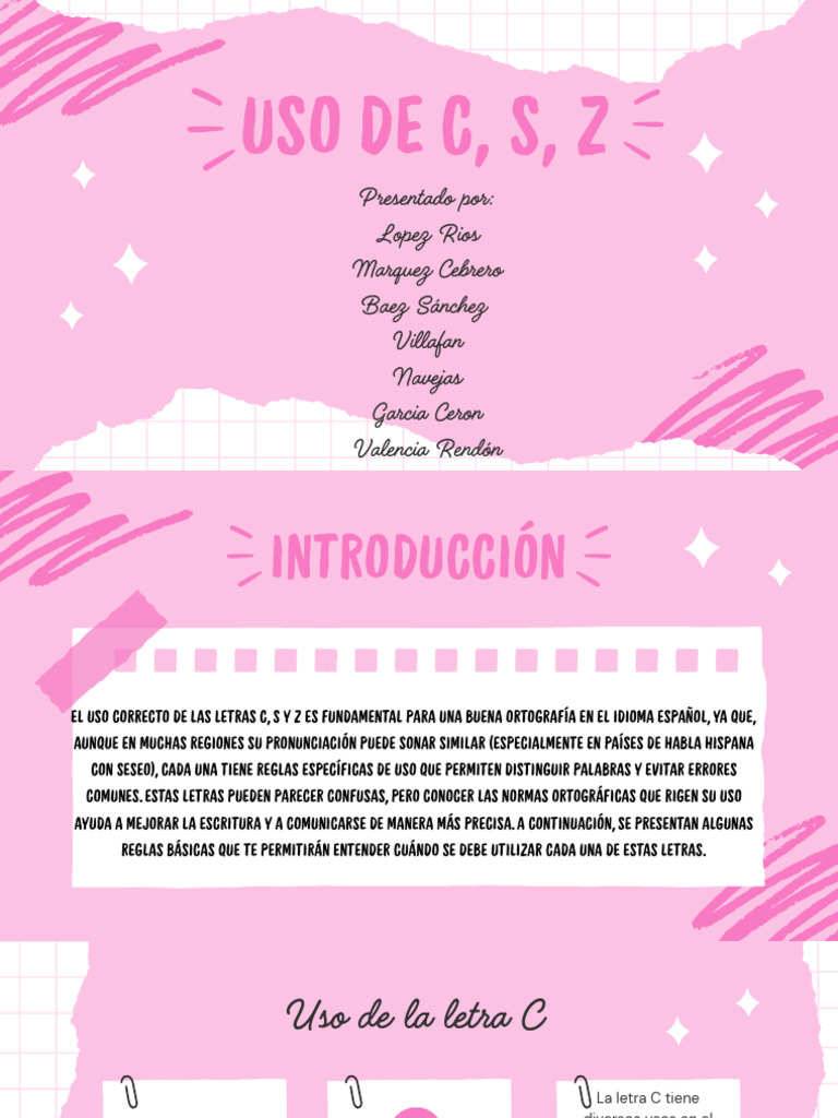 Uso Correcto de C, S y Z en Español | PDF | Lengua española | Fonética