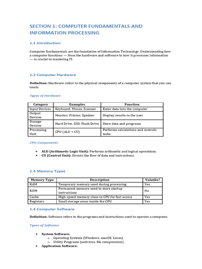 CSEC IT Study Notes Complete | PDF | World Wide Web | Internet & Web