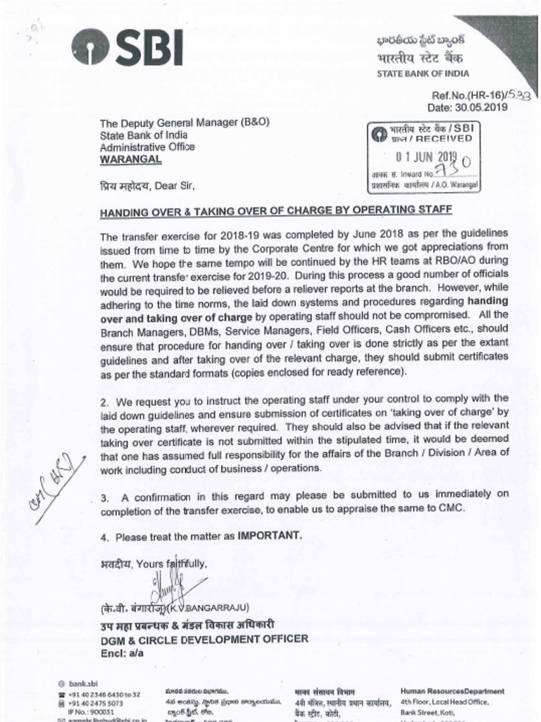 HANDING OVER CERTIFICATES | PDF