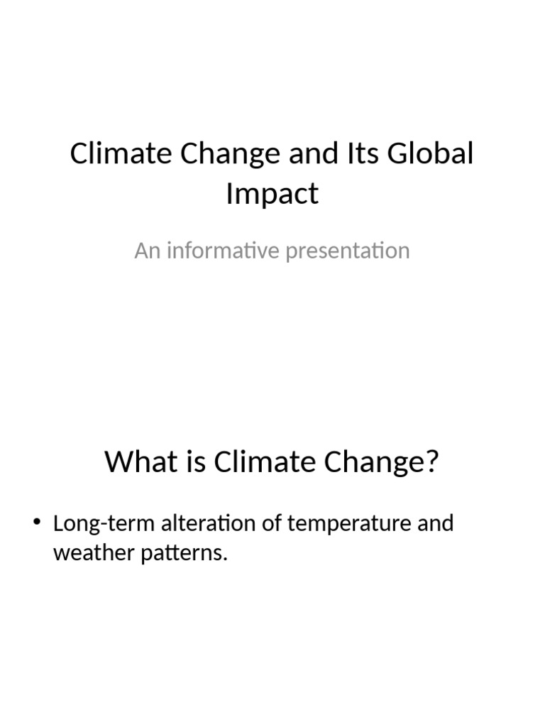 Climate Change: Causes, Effects, Solutions | PDF