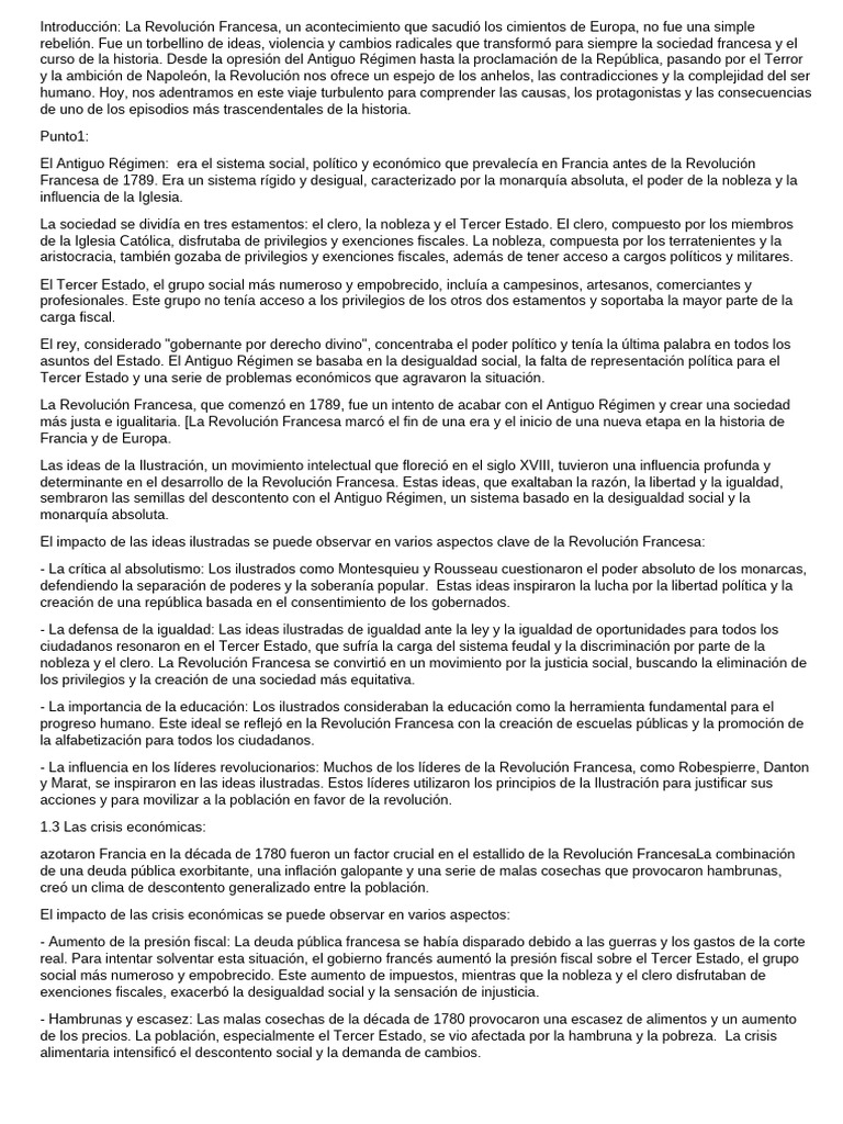 La Revolución Francesa | PDF | revolución Francesa | Reino del terror