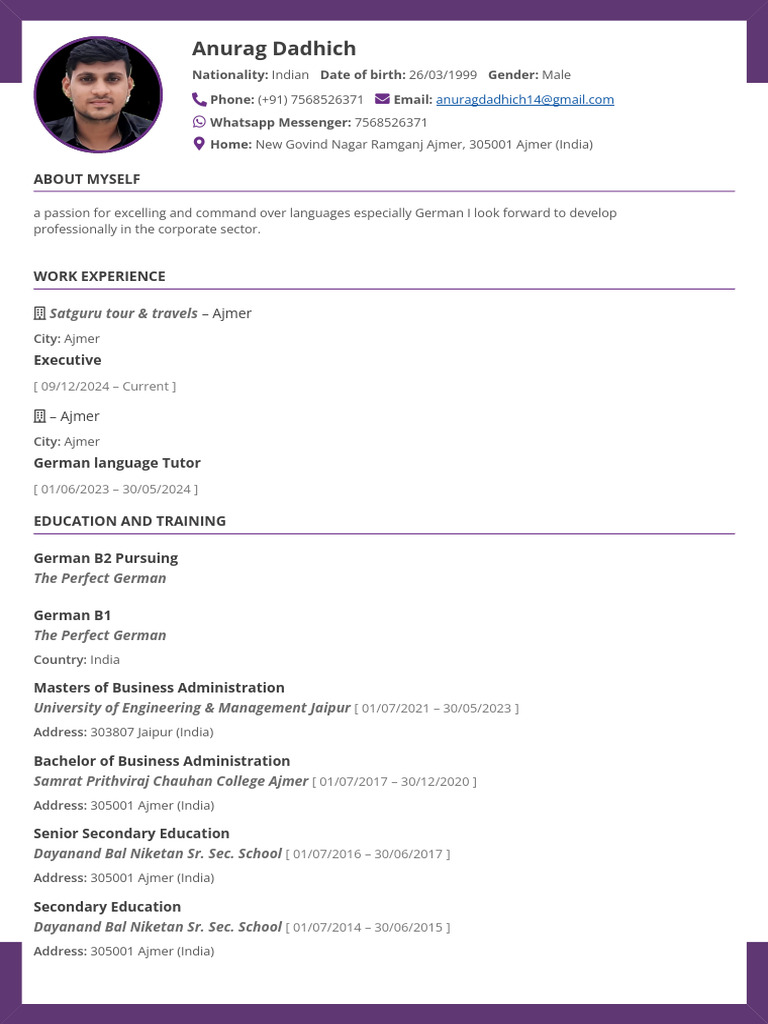 Anurag cv 1 | PDF