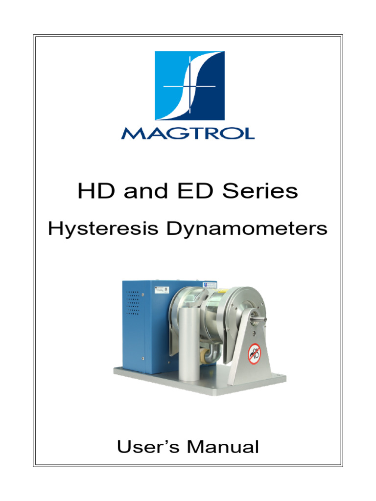 Magtrol HD/ED Series Dyno Manual | PDF | Horsepower | Manufactured Goods