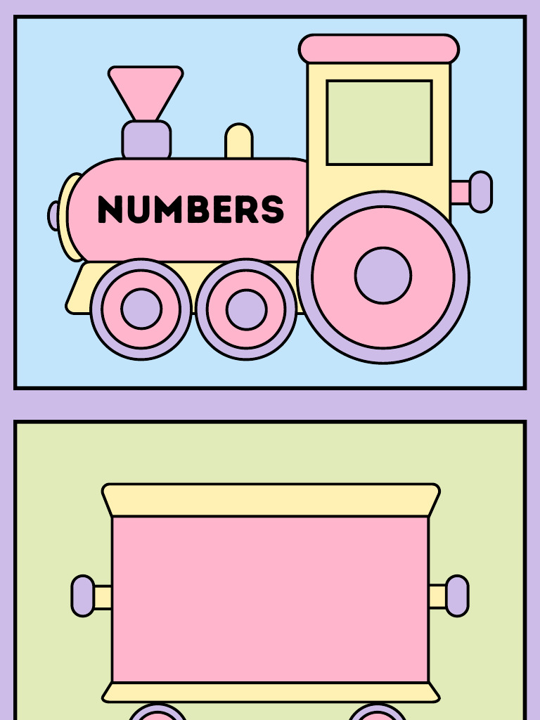 Colorful Numbers To 20 Train Poster | PDF