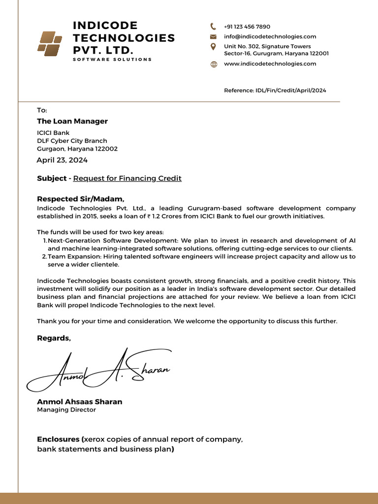 Brown Minimalist Business Formal Company Letterhead | PDF