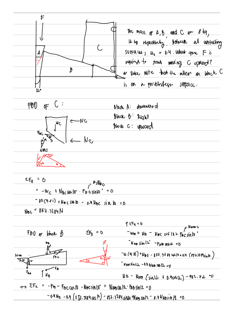 Wedge Friction | PDF
