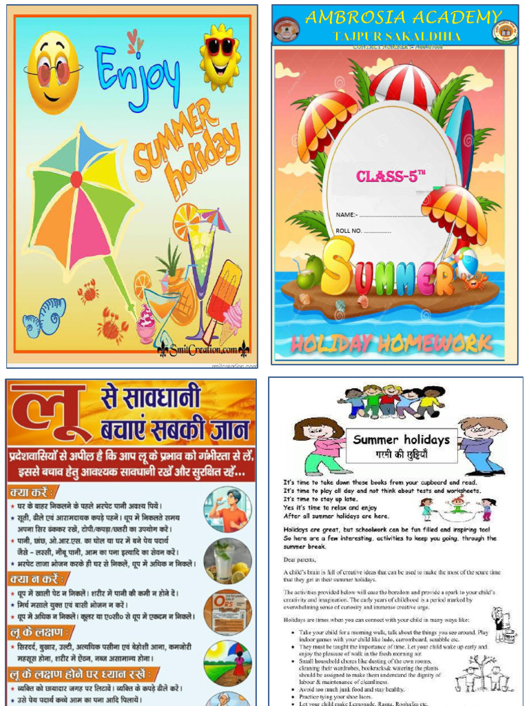 Class 5 Summer Homework Assignments | PDF | Linguistics