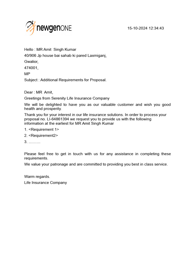 Additional Information Document | PDF