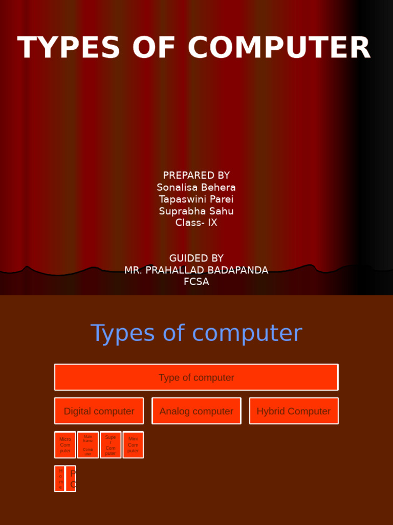 1. Classification of Computer | PDF | Personal Computers | Microcomputers